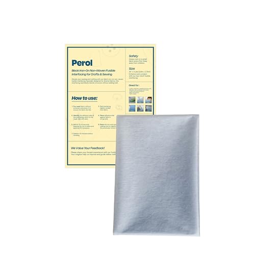 Fusible Interfacing 35″ x 3 Yards White Light Weight Non-Woven Iron-on for Crafts and Sewing, Polyester Single-Sided Adhesive for Collars, Quilting Projects, Dress, Shirts, Bags