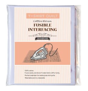 wingkind t-shirt quit project fusible interfacing, white (44" x 79")