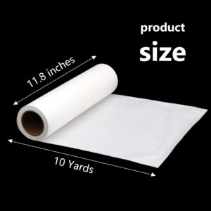 PLANTIONAL Light Weight Fusible Bonding Web:11.8 inch x 10 Yards Fusible Webbing for Fabric Applique DIY Crafts Supplies