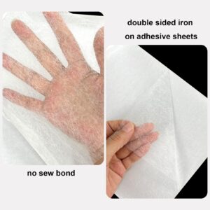 PLANTIONAL Medium Weight Fusible Bonding Web: 20 Sheets (8" x 12") Fusible Webbing for Fabric Applique DIY Crafts Supplies