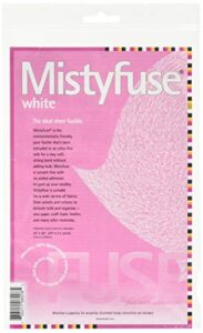 attached mistyfuse sheer fusible interfacing, 20" x 90", white (eawf01)