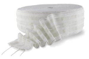 mjmp curtain pleating tape 6 yards white british style, perfect for making home decor projects.(6 yard 2.8 inch)