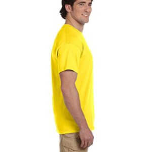 Fruit of the Loom 5 oz, 100% Heavy Cotton HD T-Shirt, Large, Yellow