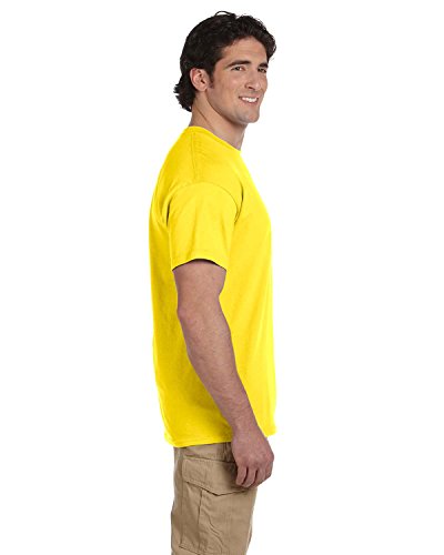 Fruit of the Loom 5 oz, 100% Heavy Cotton HD T-Shirt, Large, Yellow