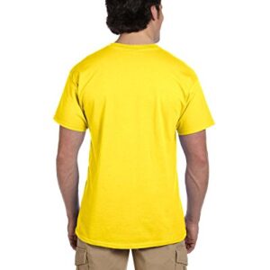 Fruit of the Loom 5 oz, 100% Heavy Cotton HD T-Shirt, Large, Yellow