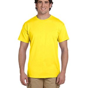 Fruit of the Loom 5 oz, 100% Heavy Cotton HD T-Shirt, Large, Yellow