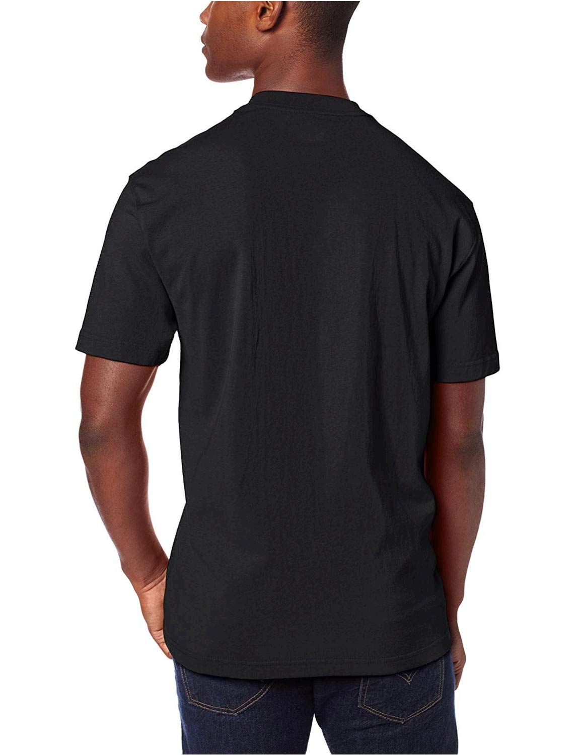 Dickies mens Heavyweight Crew Neck Short Sleeve Tee Henley Shirt, Black, X-Large US