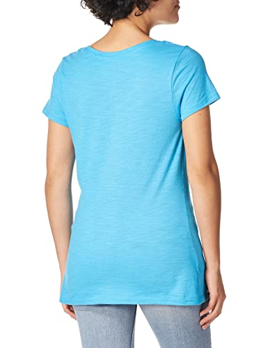 Hanes Women's Shirts, Slub Cotton Shirred V-Neck Tee, Cotton T-Shirts for Women, Women’s Tee Shirts