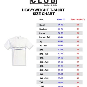 Pro Club Men's Heavyweight Cotton Short Sleeve Crew Neck T-Shirt, White, 3X-Large