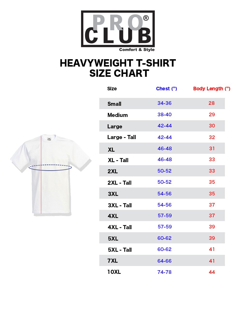 Pro Club Men's Heavyweight Cotton Short Sleeve Crew Neck T-Shirt, White, 3X-Large