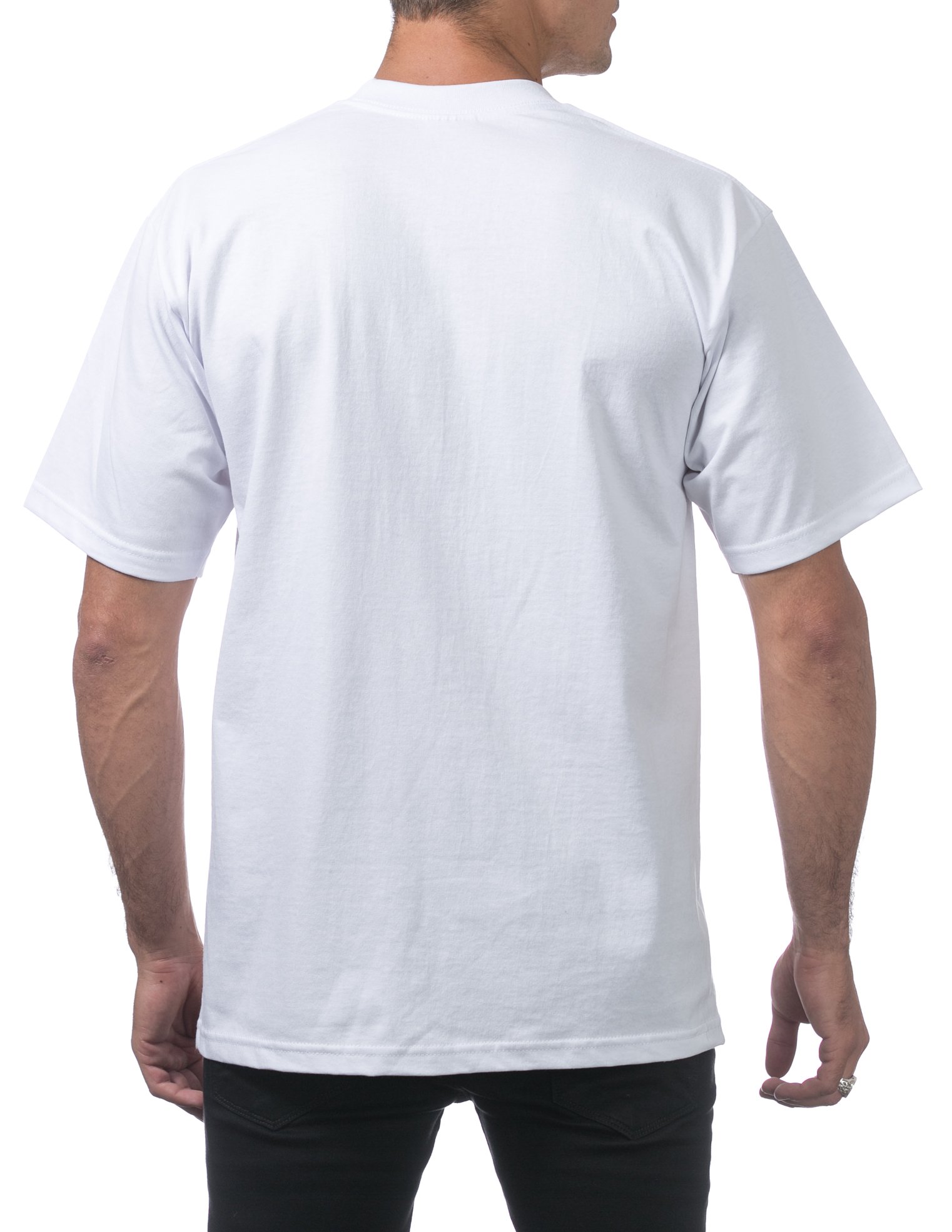 Pro Club Men's Heavyweight Cotton Short Sleeve Crew Neck T-Shirt, White, 3X-Large