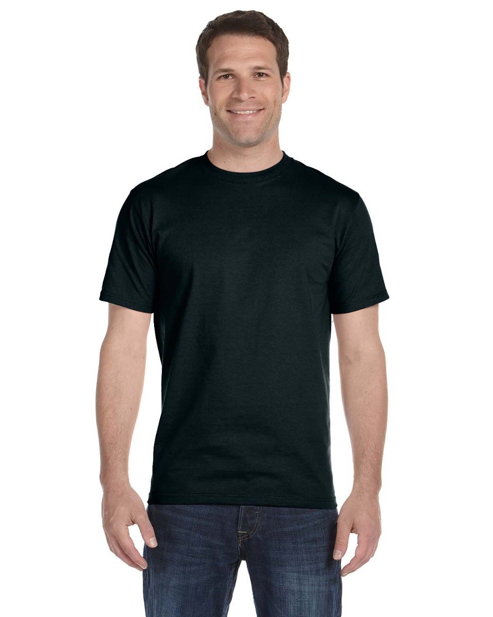 Men's 5.2 oz Hanes HEAVYWEIGHT Short Sleeve T-shirt, Black, Medium