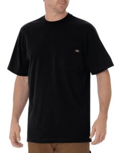 dickies mens short-sleeve pocket t-shirt fashion t shirts, black, large tall us