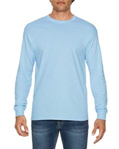 gildan adult heavy cotton 5.3 oz. long-sleeve t-shirt, light blue, l