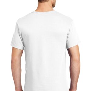 Hanes Ultimate Men's 5-Pack Tagless ComfortSoft Crewneck T-Shirt, White, Large