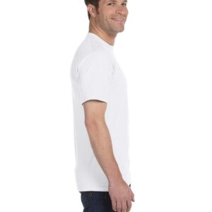 Hanes Ultimate Men's 5-Pack Tagless ComfortSoft Crewneck T-Shirt, White, Large