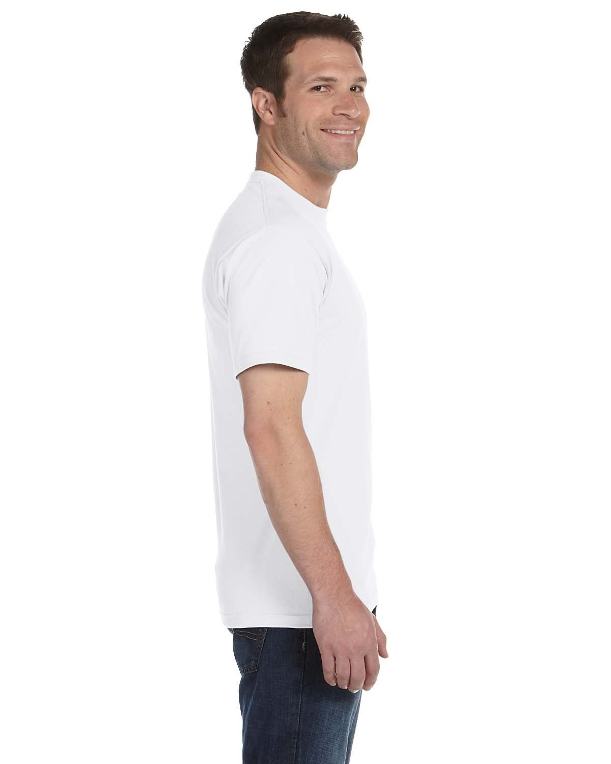 Hanes Ultimate Men's 5-Pack Tagless ComfortSoft Crewneck T-Shirt, White, Large