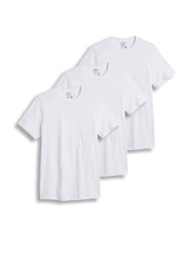 jockey men's undershirt classic crew neck - 3 pack, white, m