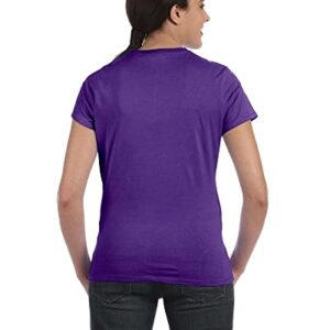 Hanes Perfect-T T-Shirt, Purple, Medium