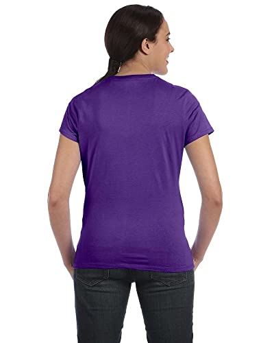 Hanes Perfect-T T-Shirt, Purple, Medium