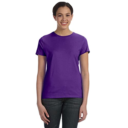 Hanes Perfect-T T-Shirt, Purple, Medium