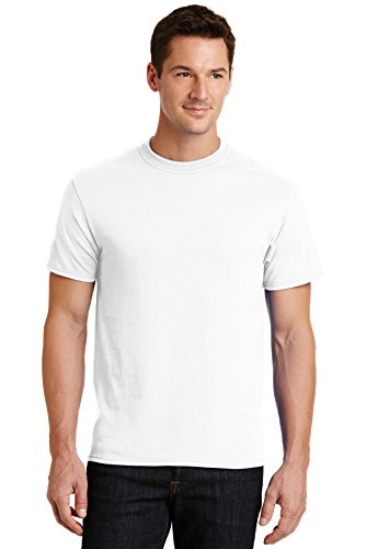 Port & Company Men's 50/50 Cotton/Poly T Shirt 6XL White