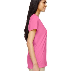 Gildan Women's Softstyle V-Neck T-Shirt - X-Large - Azalea