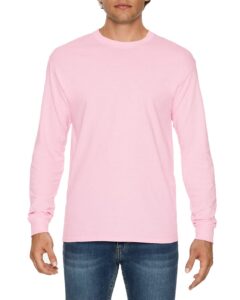 gildan adult heavy cotton 5.3 oz. long-sleeve t-shirt 3xl light pink