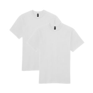 gildan hammer t-shirt, style gh000, white (2-pack), large