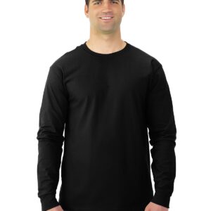 Fruit of the Loom Adult 5 oz. Long-Sleeve T-Shirt, Black, M