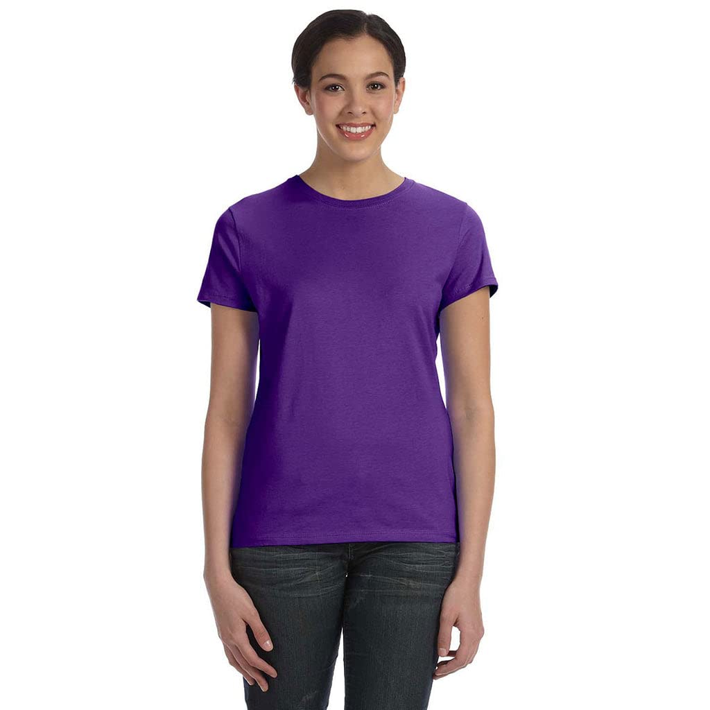 Hanes Perfect-T T-Shirt, Purple, Large