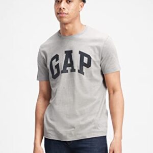 GAP Mens Classic Logo Tee T Shirt, Light Heather Grey B10, Large US