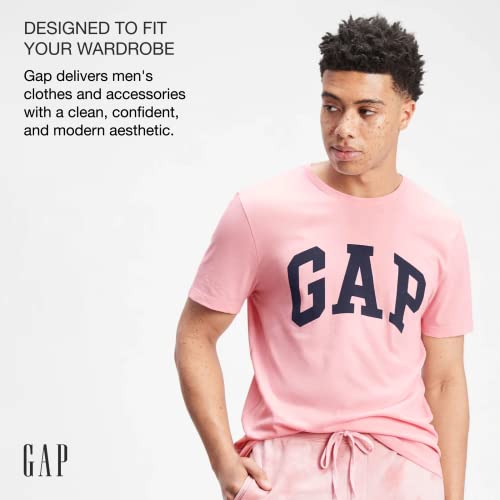 GAP Mens Classic Logo Tee T Shirt, Light Heather Grey B10, Large US