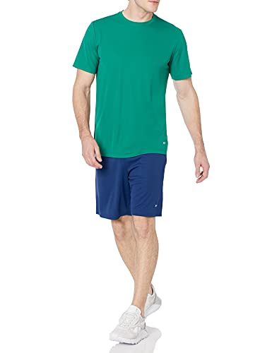 Amazon Essentials Men's Active Performance Tech T-Shirt (Available in Big & Tall), Pack of 2, Green/Black, Large