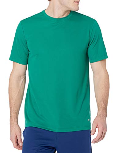 Amazon Essentials Men's Active Performance Tech T-Shirt (Available in Big & Tall), Pack of 2, Green/Black, Large