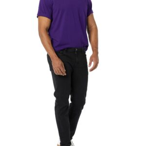 Amazon Essentials Men's Regular-Fit Short-Sleeve Crewneck Pocket T-Shirt, Pack of 2, Black/Dark Purple, Medium