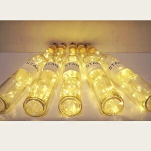 12 Pack 20 LED Wine Bottle Cork Lights, Fairy Mini String Lights Copper Wire, Battery Operated Starry Lights for DIY, Christmas, Halloween, Wedding, Party, Indoor&Outdoor (12 Pack, Warm White)