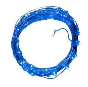 hometown evolution, inc. blue fairy lights - battery operated - 6 foot 20 blue led micro lights on copper wire - waterproof for indoor and outdoor use