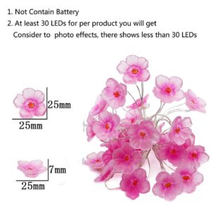 EONLYX Plum Flower Lights, 10FT 30LED Cherry Blossom Copper Wire String Lights Battery Operated Fairy Lights for Indoor Bedroom Children Girls Room Wall Wedding Decorations