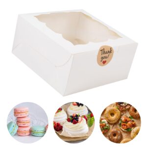 aisey 4x4x2.5 inches white bakery boxes with window, cookie boxes, mini cake boxes, dessert, pastry, small treat boxes, 20 pcs