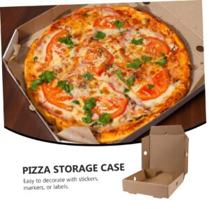 ULTECHNOVO 25pcs Boxes Mini Pizza Box Mini Pizza Storage Case Take Sandwich Container 6 Inch Pizza Boxes Pizza Slice Boxes Mini Pizza Case Pizza Baking Corrugated Cardboard Paper Miniature