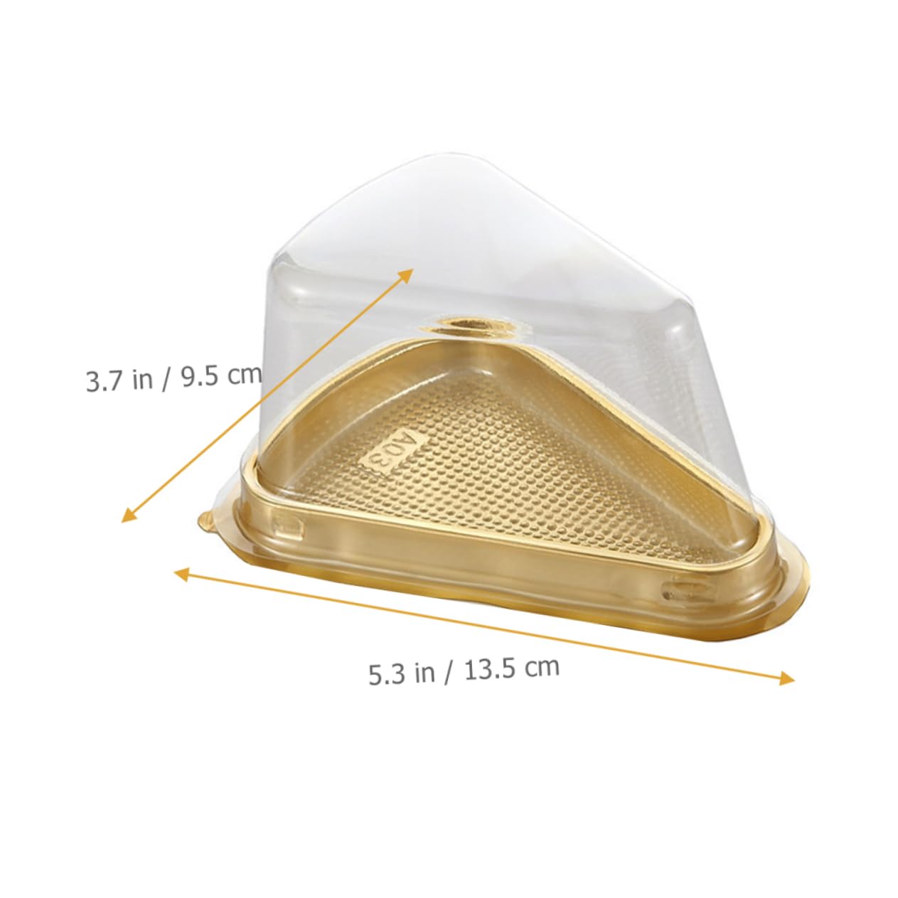 Abaodam 150 Sets Triangular Cake Box Slice Cheesecake Containers Sandwich Container Bento Sandwich Cake Tray Plastic Container with Lid Clear Mousse Container Cake Stand Mezzanine Pet