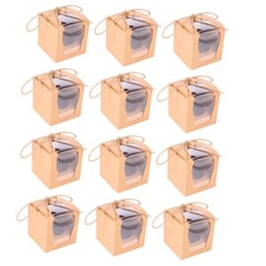 ULTECHNOVO 60 Pcs cake box small pie le mini macaron cookie packaging macarons cookies candy containers chocolate chip muffin mini containers chocolate muffins gift box dessert kraft paper