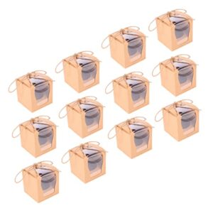 ULTECHNOVO 60 Pcs cake box small pie le mini macaron cookie packaging macarons cookies candy containers chocolate chip muffin mini containers chocolate muffins gift box dessert kraft paper