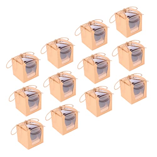 ULTECHNOVO 60 Pcs cake box small pie le mini macaron cookie packaging macarons cookies candy containers chocolate chip muffin mini containers chocolate muffins gift box dessert kraft paper