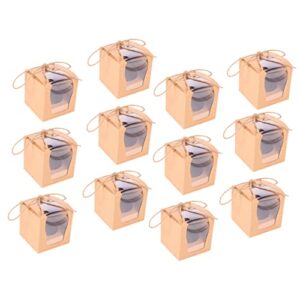 ULTECHNOVO 60 Pcs cake box small pie le mini macaron cookie packaging macarons cookies candy containers chocolate chip muffin mini containers chocolate muffins gift box dessert kraft paper