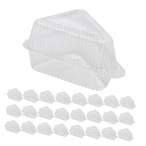 Abaodam 100 Pcs Triangular Cake Box Raclette Sandwich Container Disposable Cake Containers Plastic Container with Lid Cake Containers with Lids With Cover Clamshell Pizza The Pet