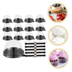 Abaodam 250 Sets Egg Yolk Crisp Packaging Box Egg-yolk Puff Container Mini Cupcake Container Cheesecake Pan Mini Plastic Containers Multi-function Bakery Case Dessert Box Paper Mousse