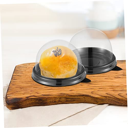 Abaodam 250 Sets Egg Yolk Crisp Packaging Box Egg-yolk Puff Container Mini Cupcake Container Cheesecake Pan Mini Plastic Containers Multi-function Bakery Case Dessert Box Paper Mousse