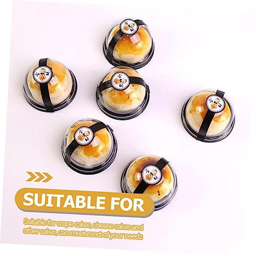 Abaodam 250 Sets Egg Yolk Crisp Packaging Box Egg-yolk Puff Container Mini Cupcake Container Cheesecake Pan Mini Plastic Containers Multi-function Bakery Case Dessert Box Paper Mousse